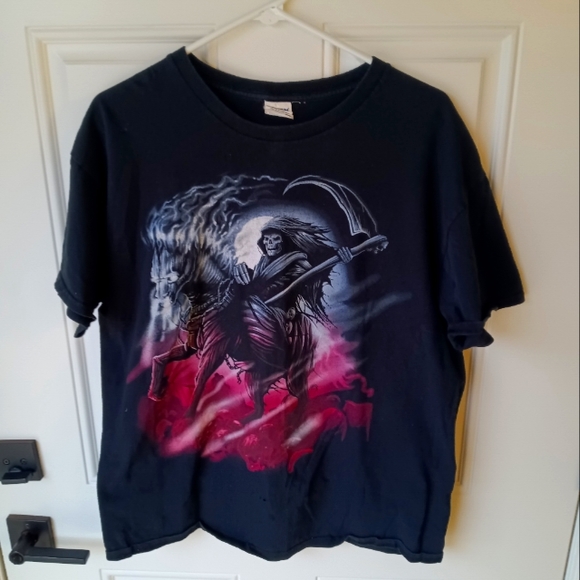 Gildan | Shirts | Grimm Reaper Graphic Tee | Poshmark